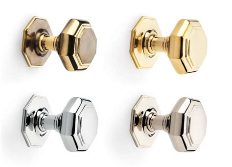 Very Large Octagonal Centre Door Knobs Antique Pull Front Handle 11cm