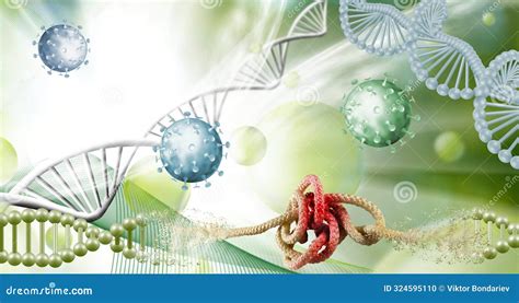 The Tangled Web Of Viral Influence On Human Dna Stock Illustration Illustration Of Disruption