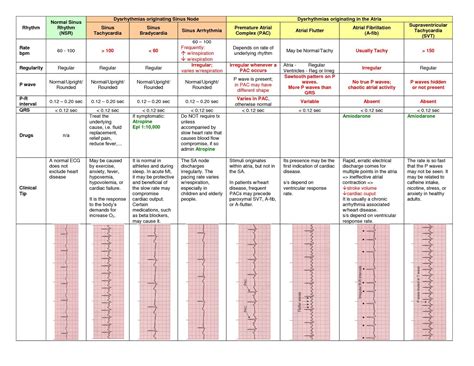 Understanding Heart Rhythms Meducation Chart
