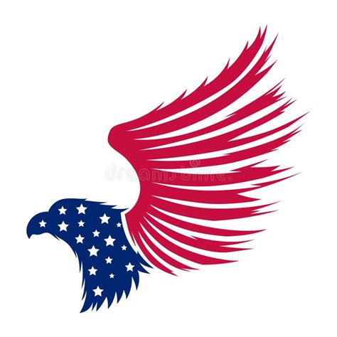 United States Of America Flag Forming A Cool Flying Eagle Silhouette