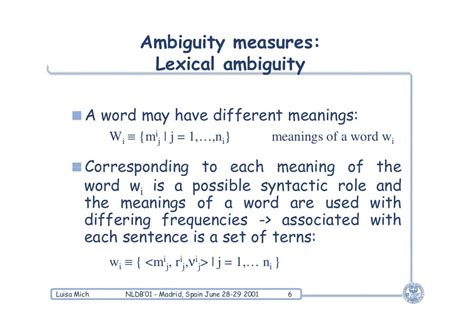 Ambiguity Measures In Requirements Engineering