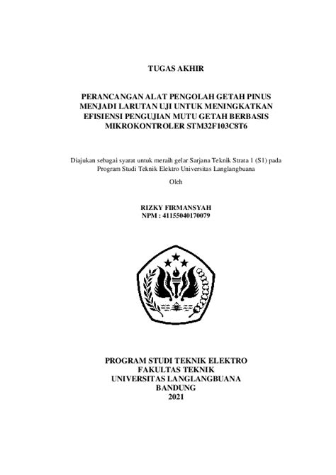 Pdf Perancangan Alat Pengolah Getah Pinus Menjadi Larutan Uji Untuk Meningkatkan Efisiensi