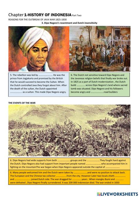 Reasons Of Java War Online Exercise For Live Worksheets