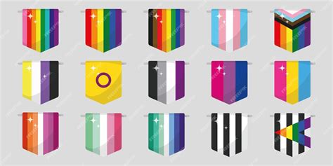 Premium Vector Collection Of Gender Identity Flags Pride Vector