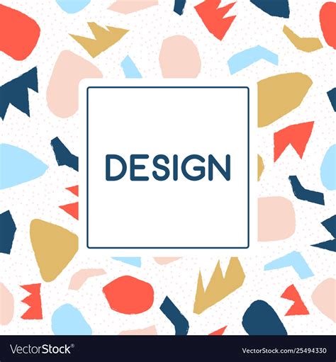 Cute Colorful Background With Text Template Vector Image