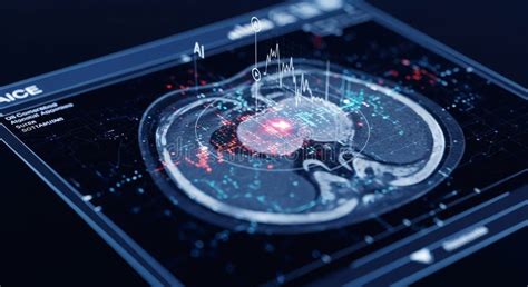 Ai Powered Medical Scan Analysis On Futuristic Interface Stock Image