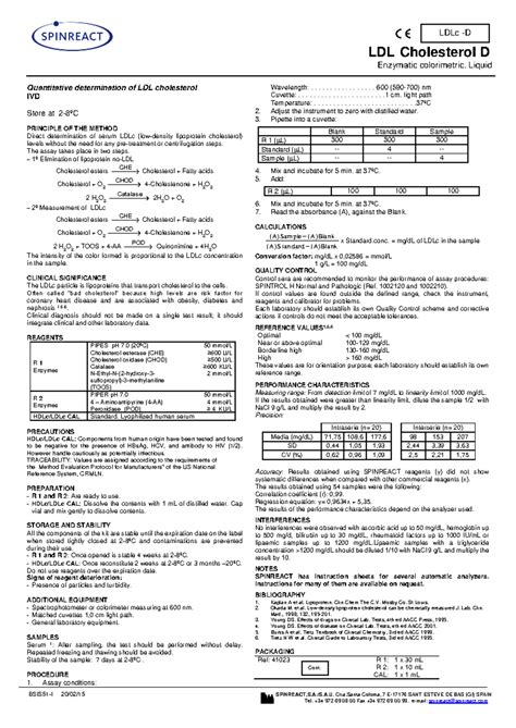 Ldl Ldl Ldl Cholesterol D Enzymatic Colorimetric Liquid Bsis51 I
