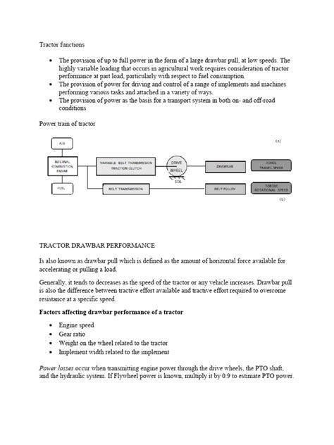 Tractor Drawbar Performance Pdf Tractor Machines
