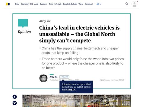 Chinas Lead In Electric Vehicles Is Unassailable The Global North