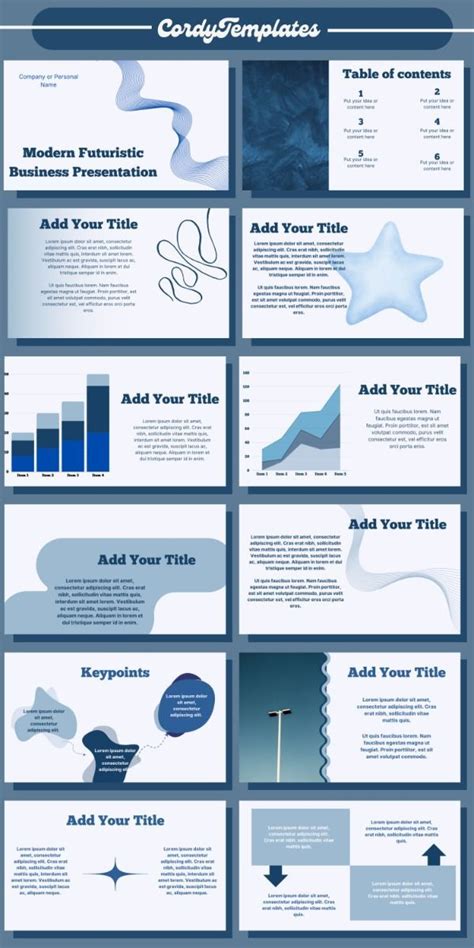 Blue Aesthetic Modern Minimal Powerpoint Template Presentation I 2024 Powerpoint Sociala