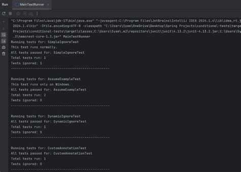 Junit 4 Conditional Test Execution And Ignoring Strategies