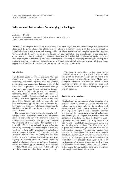 Why We Need Better Ethics For Emerging Technologies Docslib