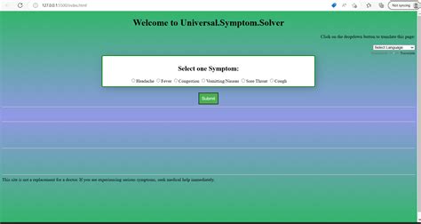 Universal Symptom Solver Devpost Universal Symptom Solver Devpost