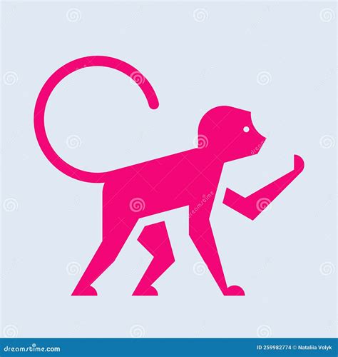 Monkey Logo Stock Vector Illustration Of Flat Mascot 259982774