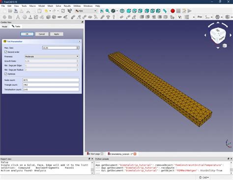 Transient FEM Analysis FreeCAD Documentation