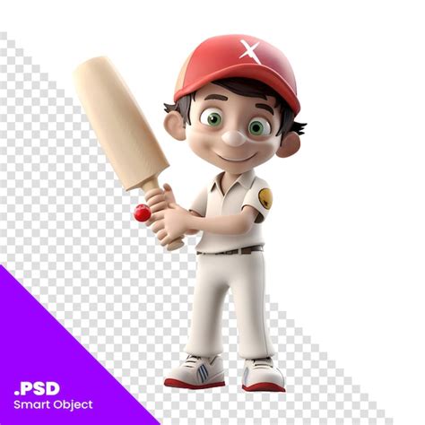 Premium Psd 3d Render Of A Little Boy Baseball Player With A Baseball