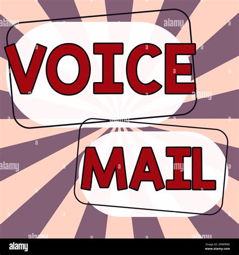 conceptual caption voice mail business approach electronic system that