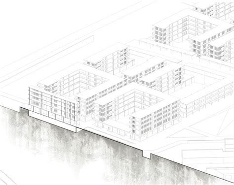 Axonometric Section Of A Building In France