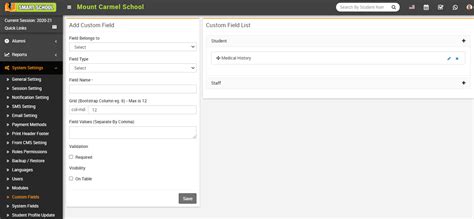How To Add Custom Field Smart Babe Babe Management System By QDOCS
