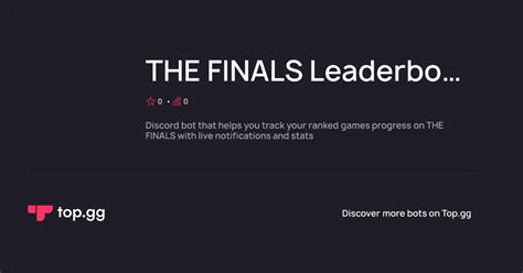 Add The Finals Leaderboard Tracker Discord Bot The 1 Discord Bot And