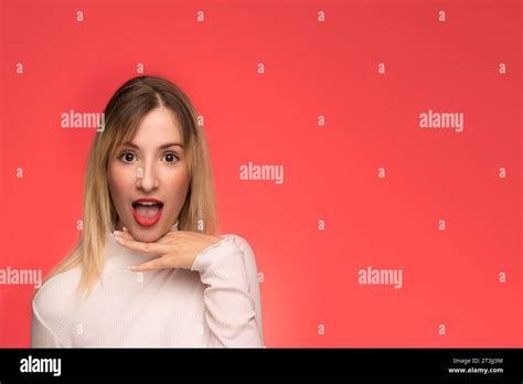 Beautiful Woman Pose Copy Space Stock Photo Alamy