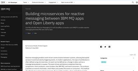 how to build microservices for messaging between mq and liberty apps