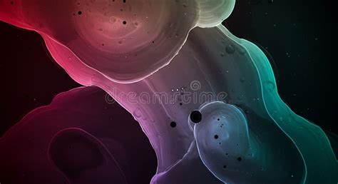 Fluid Like Abstract Composition With Overlapping Translucent Layers In Hues Of Red Stock