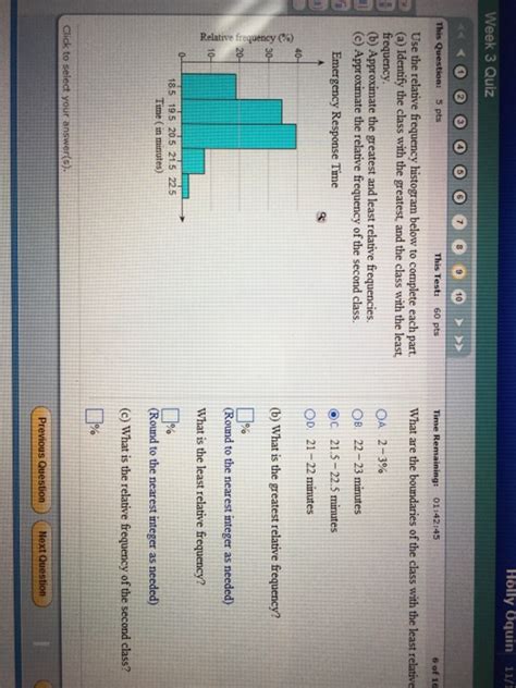 Solved Use The Relative Frequency Histogram Below To Chegg