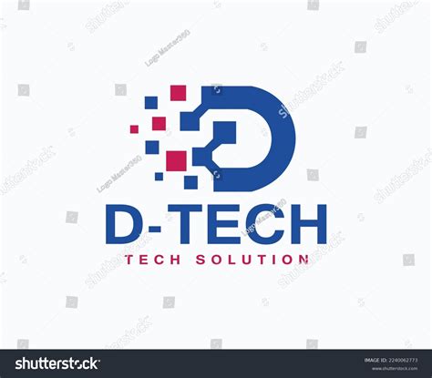 Letter D Tech Solution Logo Stock Vector Royalty Free 2240062773