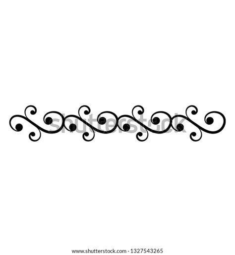 Calligraphic Border Design Element Stock Vector Royalty Free 1327543265 Shutterstock