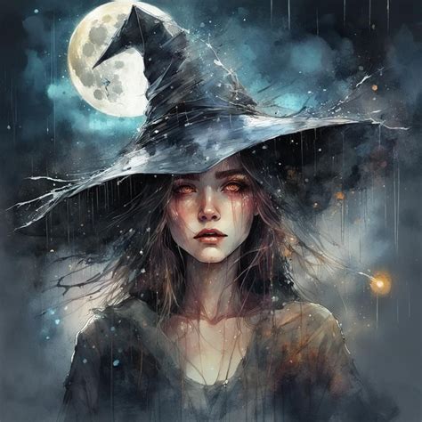 Digital Watercolor Witch Ai Generated Artwork Nightcafe Creator