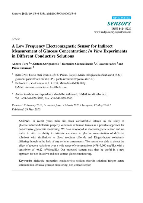 Pdf A Low Frequency Electromagnetic Sensor For Indirect Measurement