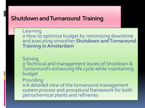 Ppt Shutdown And Turnaround Training In Europe Powerpoint
