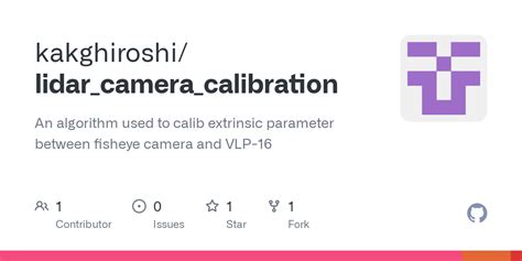 GitHub Kakghiroshi Lidar Camera Calibration An Algorithm Used To Calib Extrinsic Parameter