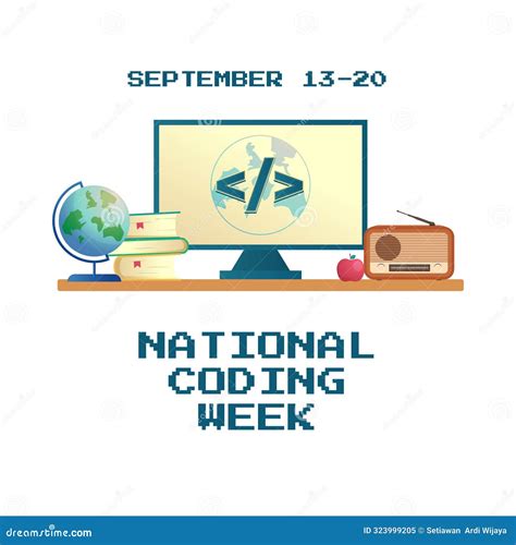 vector graphic of national coding week ideal for national coding week