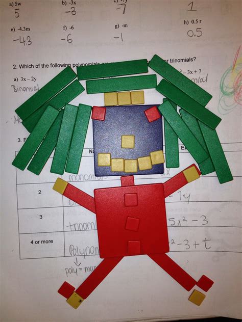 Engaging Math Algebra Tile Musical Desks