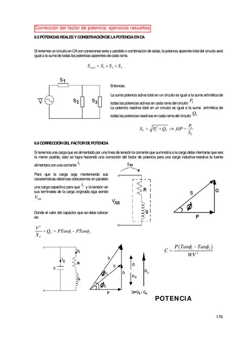 Corrección Del Factor De Potencia Ejercicios Resueltos Resúmenes De