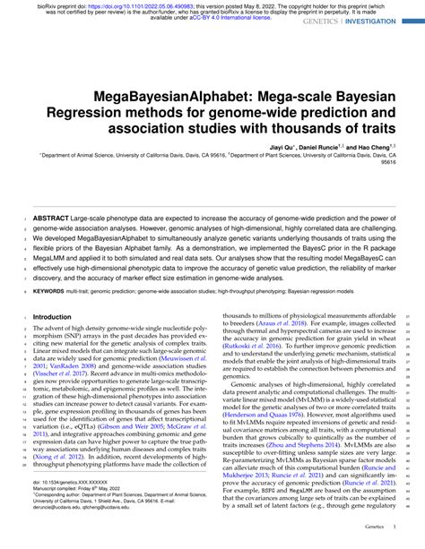 Pdf Megabayesianalphabet Mega Scale Bayesian Regression Methods For