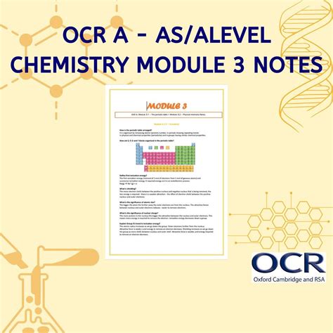 Ocr A A Level Chemistry Module 3 Notes Etsy
