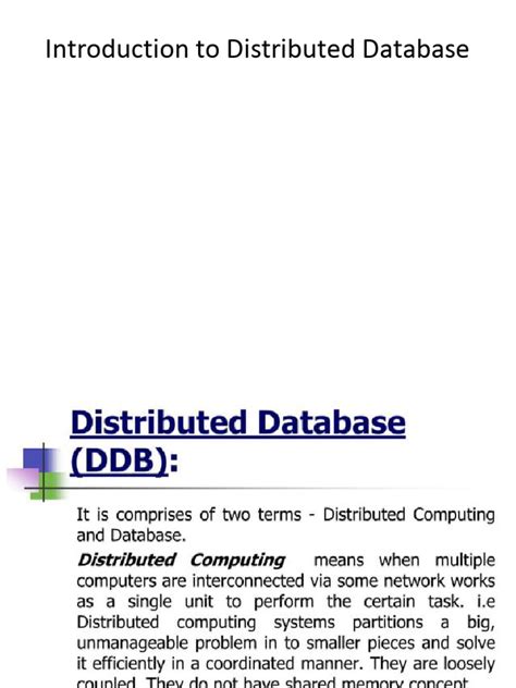 distributed database pdf