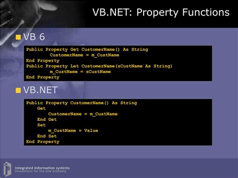 PPT Introduction To Visual Studio NET Integrated Information Systems PowerPoint Presentation