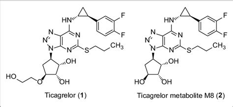 Structures Of Ticagrelor 1 And Its Metabolite M8 2 Download