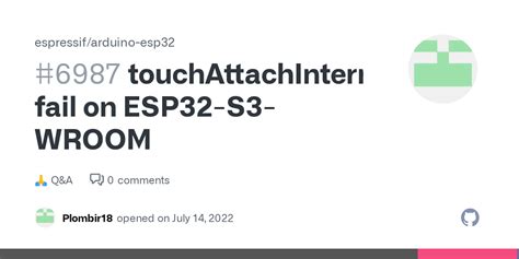 Touchattachinterrupt Fail On Esp32 S3 Wroom · Espressif Arduino Esp32