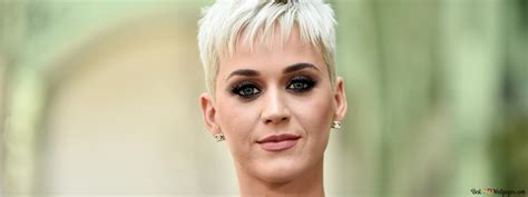 Katy Perry Music Star Short Blonde Hair 4K Wallpaper Download