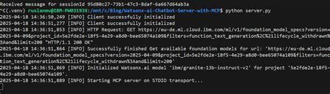 building a watsonx ai chatbot server with mcp in python ruslan magana vsevolodovna