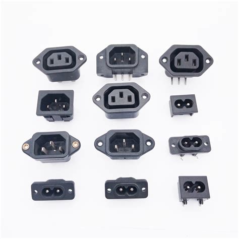 Pin IEC C Male Panel Inlet Connector Plug AC Power Socket With Rocker Switch IEC