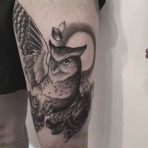 Evil Owl Tattoo My Client Wanted See Hear And Speak No Evil Cute