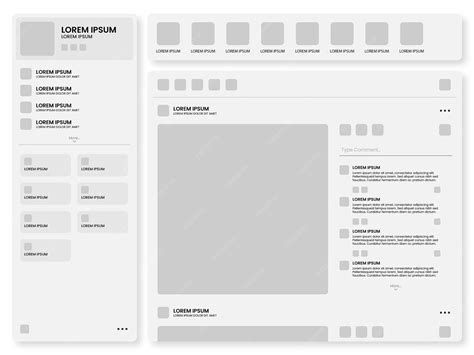 Premium Vector Simple And Minimalist User Interface Layout Design For Social Media Websites