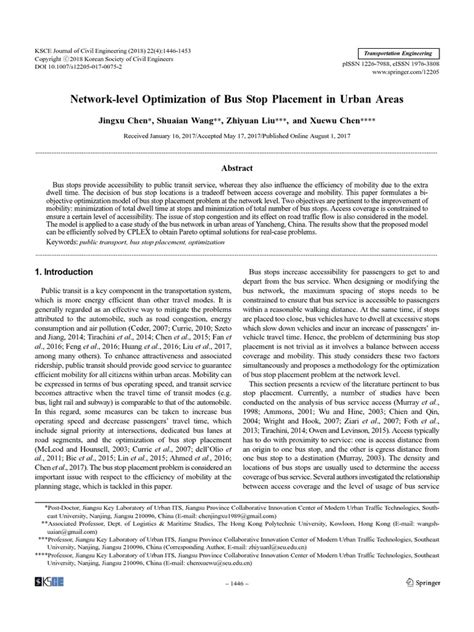 Network Level Optimization Of Pdf Mathematical Optimization Transport