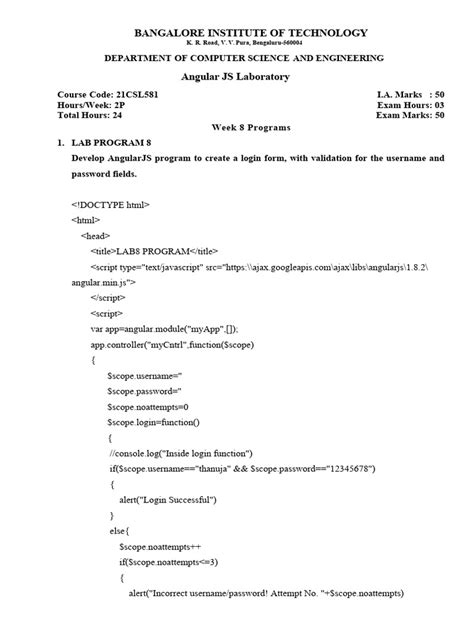 21csl581 Ajs Week 8 Programs Pdf User Computing Angular Js